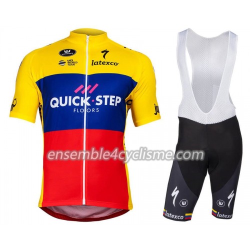 Tenue Maillot + Cuissard à Bretelles 2018 Quick Step Championnats d ...